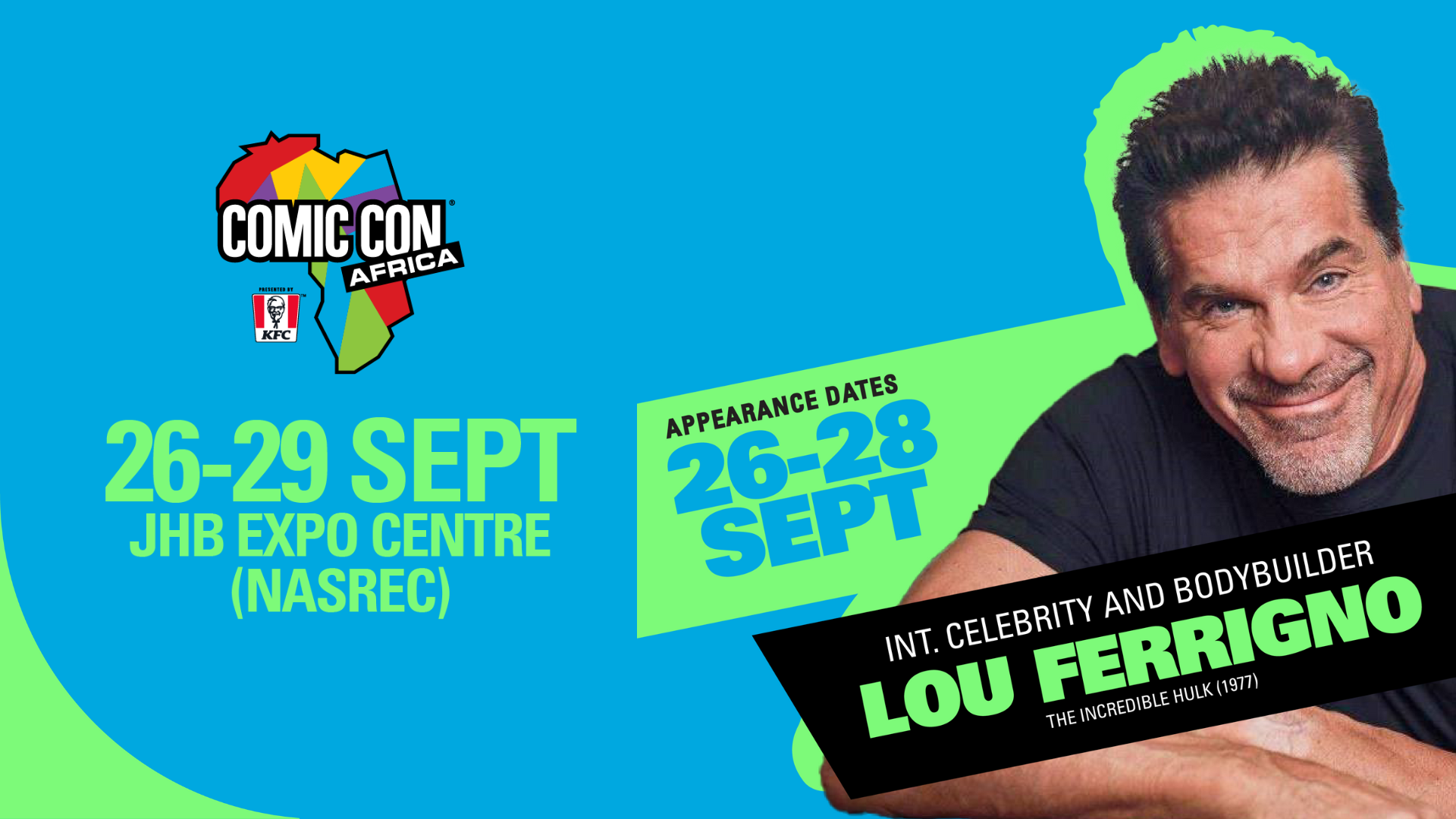 THE ORIGINAL HULK, LOU FERRIGNO IS COMING TO COMIC CON AFRICA - Hypress ...